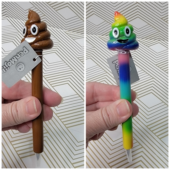 PenMoji | Office | Penmoji 2 Pack Poop Smiley Rainbow Poop Pen Fun Gift ...